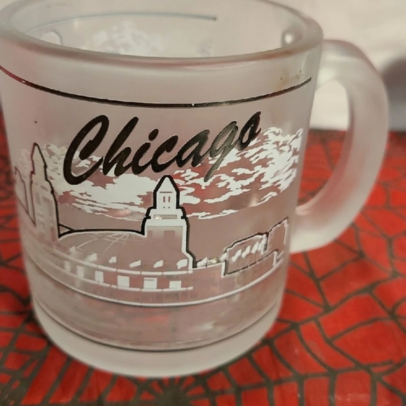Dining | Chicago Frosted Glass Wpictures Of Chicago Landmarks Coffee ...